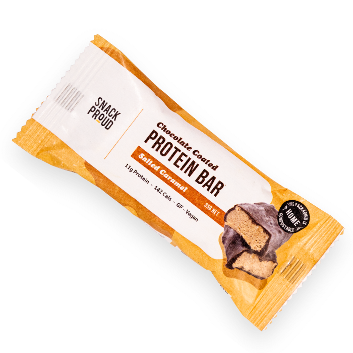 Snack Proud, Choc Coated Protein Bar Salted Caramel, 35g - 1 Item