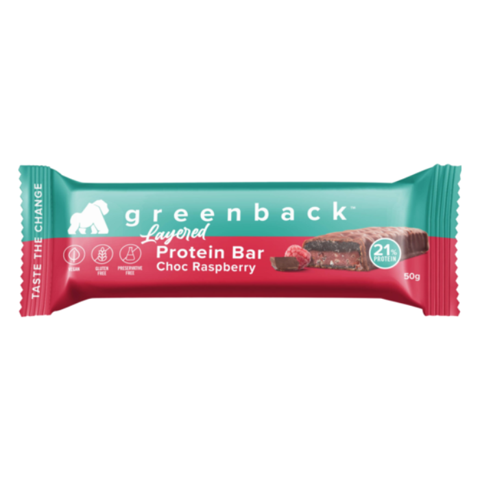 Greenback - Plant-based Choc Raspberry Protein Bars - 1 Item – Snack Proud